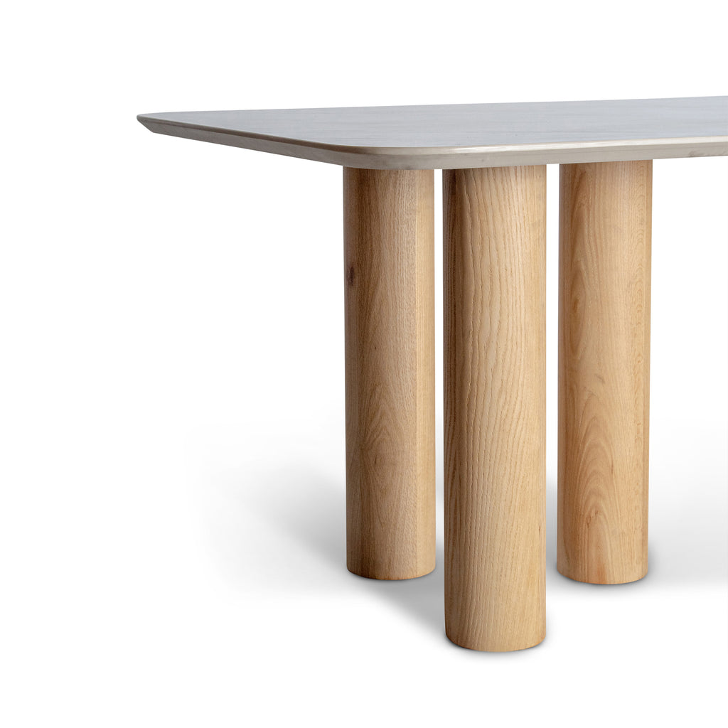 Buy Modena Stone Dining Table - Oak Base Online