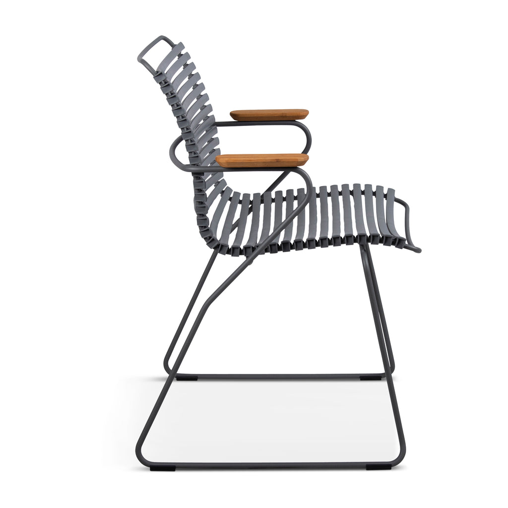 Buy Click Dining Chair (With Armrest) - Dark Grey Online