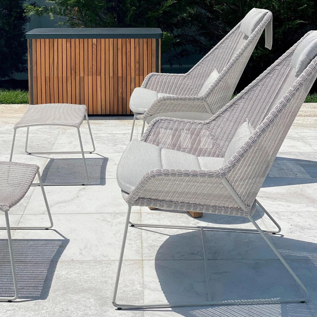 Buy Breeze Highback Chair - White Grey Online
