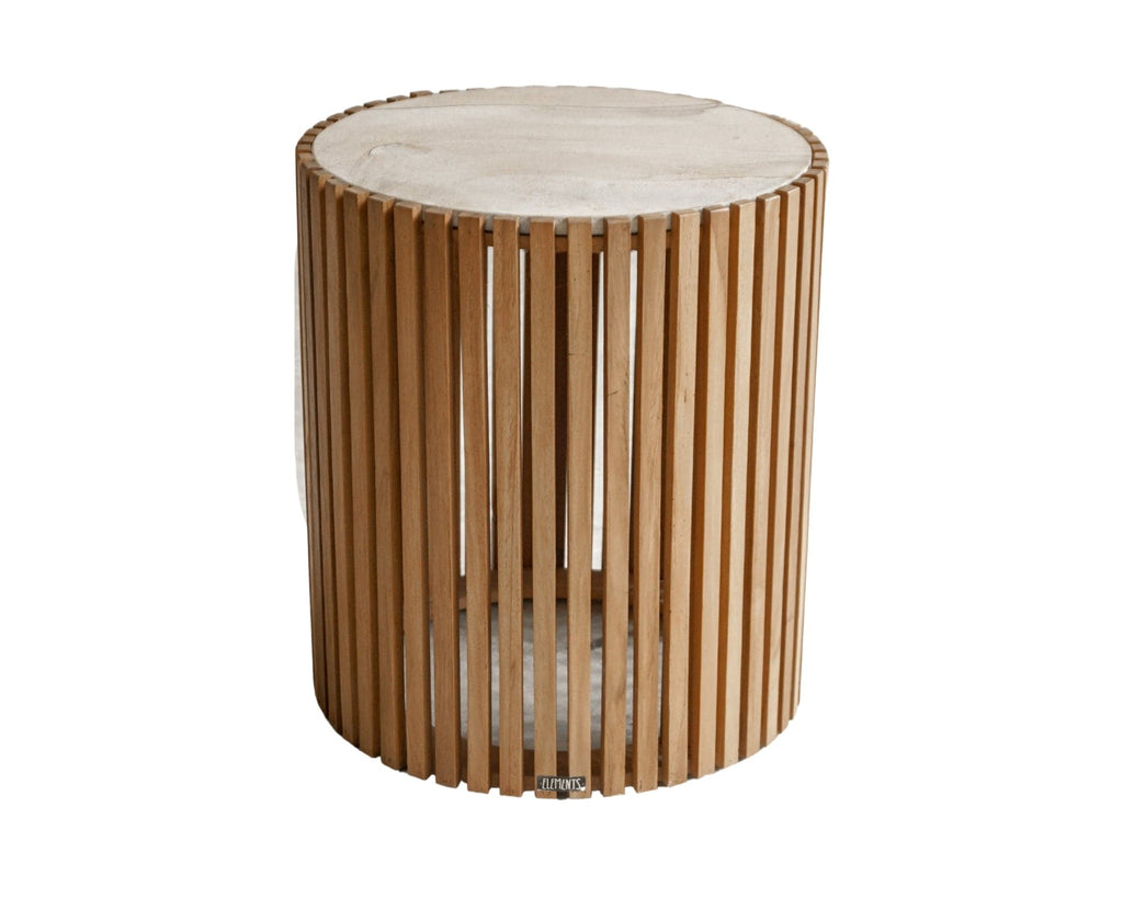 Slats Round Side Table