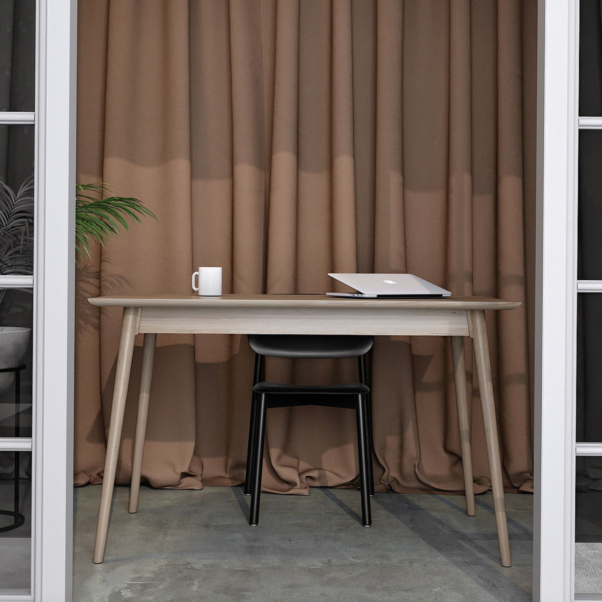 Vintage Office Desk with Drawer - European Oak | SLH Furniture