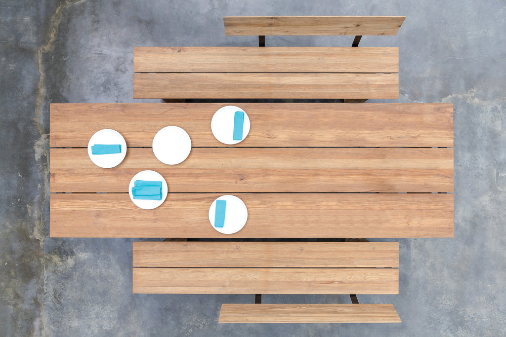 Buy BIG DADDY 3 Slat Dining Table 240cm - Teak Online