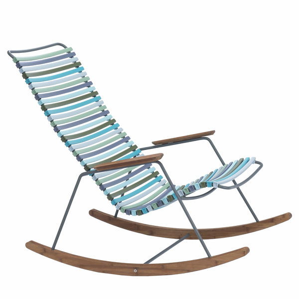 Click Outdoor Rocking Chair Blue Stripe | SLH