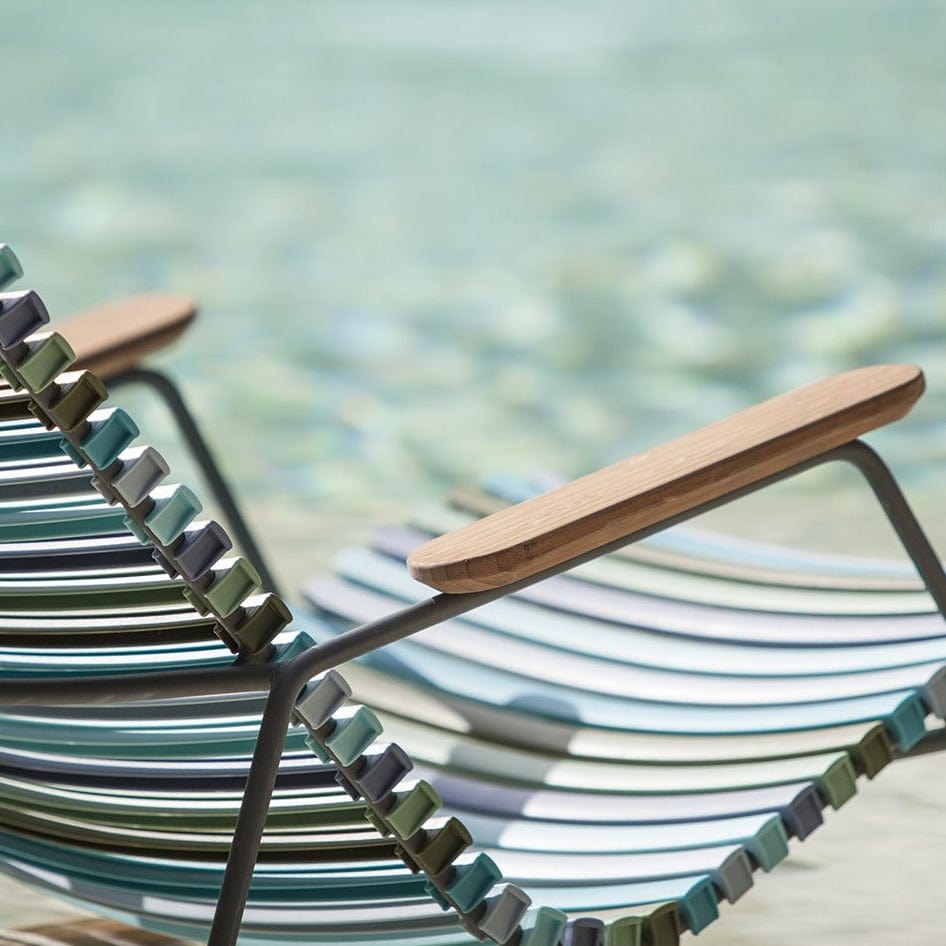 Buy Click Dining Chair (With Armrest) - Multicolour Blue Stripe Online