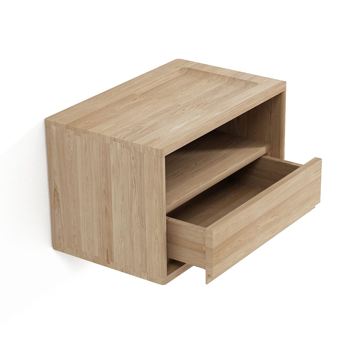 Circa European Oak Floating TV Media Cabinet Module 5 | SLH Furniture