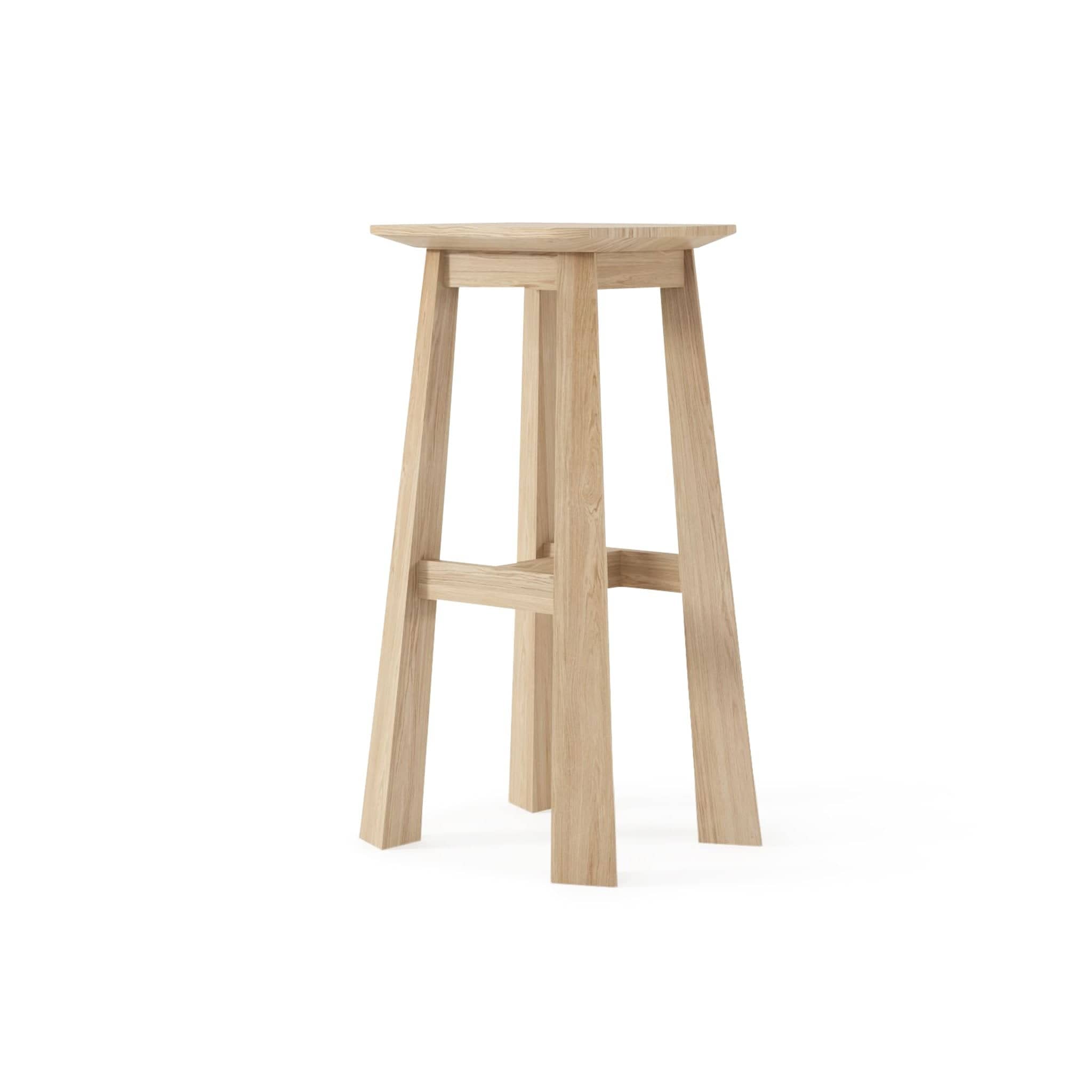 East Rectangular Counter Stool European Oak | SLH Designer Furniture