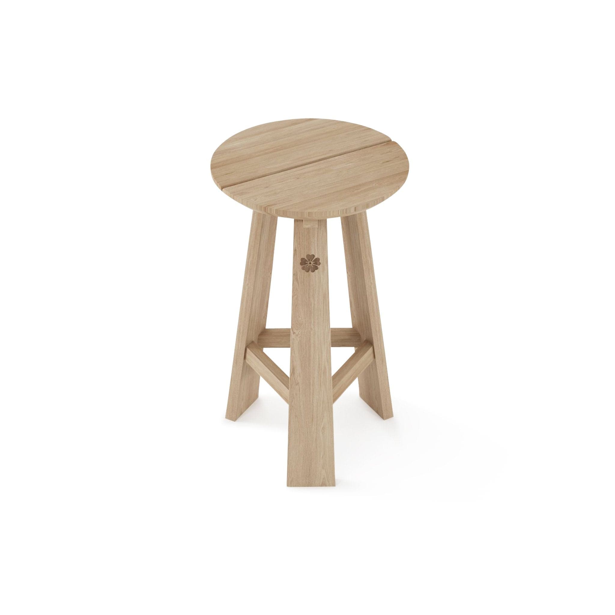 East Round Counter Stool European Oak | SLH Designer Furniture