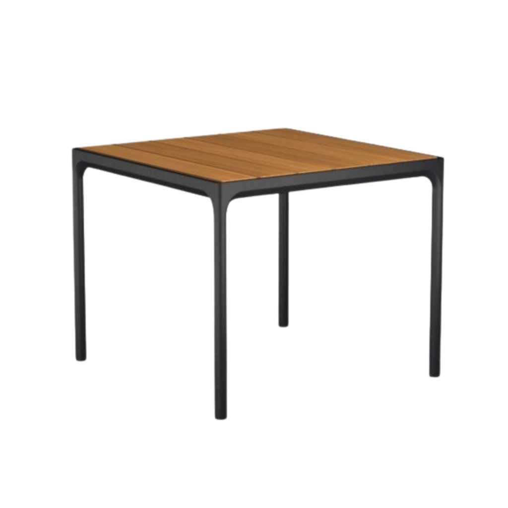 Buy Four Square Table - Bamboo | Black 90(CM) Online
